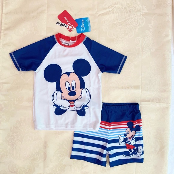PatPat | Swim | Disney Mickey 2pcs Boy Classic Character Print Swimsuit ...